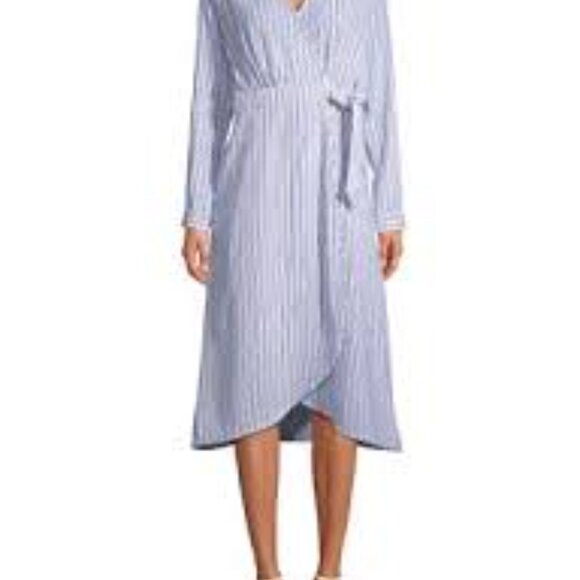 Time and Tru | Dresses | Time And Tru Blue White Stripe Long Sleeve ...